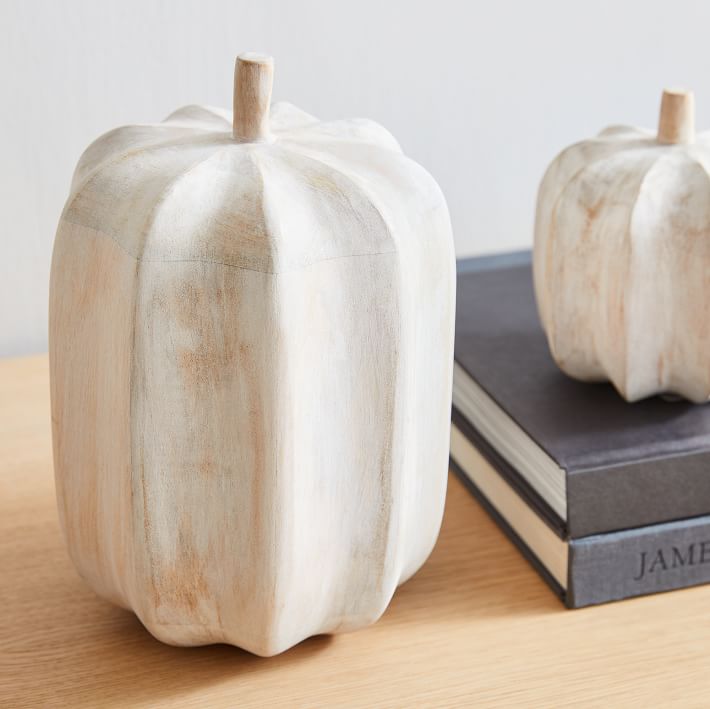 Carved Wood Pumpkin Objects | West Elm