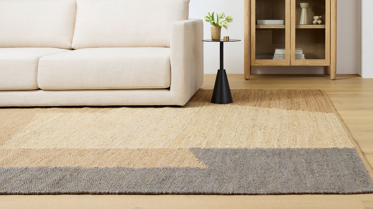Angled Modern Form Jute Rug | West Elm