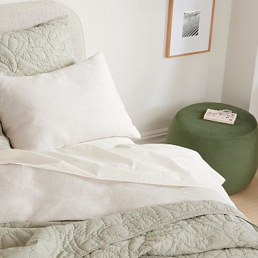 Cobble Round Ottoman - Small | West Elm