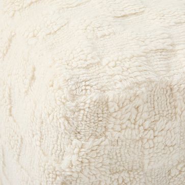 Checkerboard Shag Pouf | West Elm