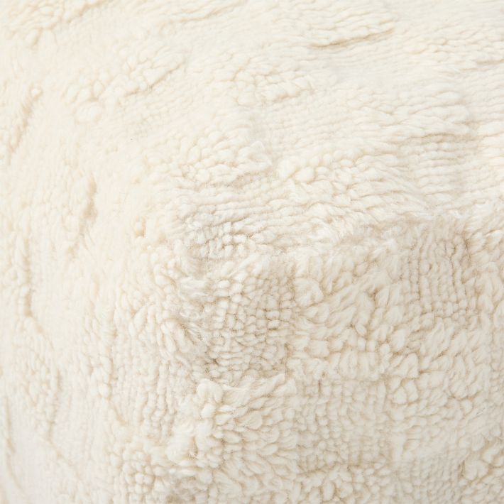 Checkerboard Shag Pouf | West Elm