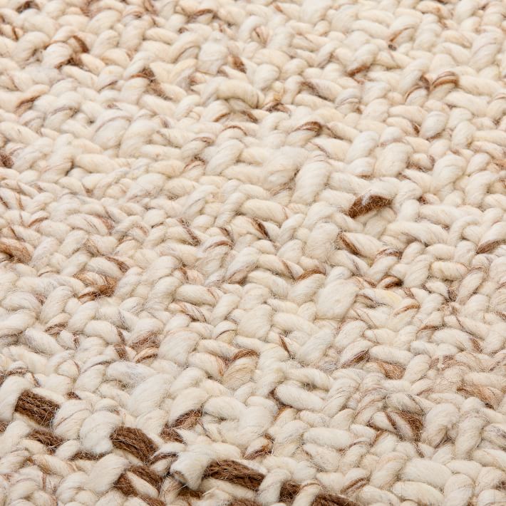 Marled Wool Textured Chunky Rug | West Elm
