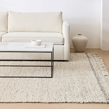 Marled Wool Textured Chunky Rug | West Elm