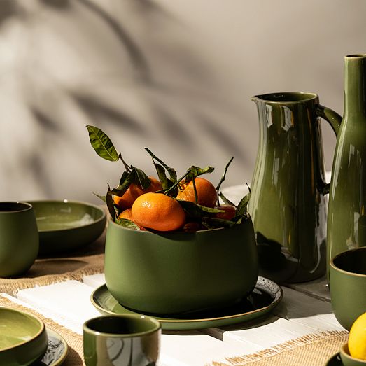 Gharyan Enameled Stoneware Jug | West Elm