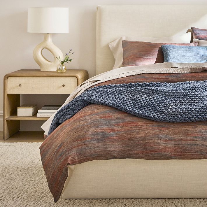 Silky Tencel™ Striated Duvet Cover And Shams West Elm