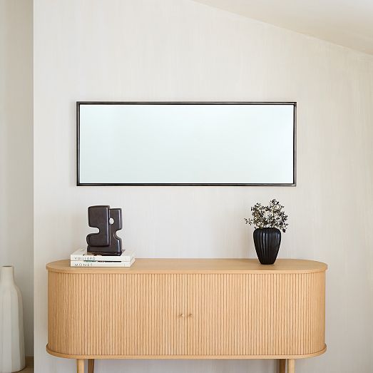Metal Framed Long Rectangle Wall Mirror - 52"W x 20"H | West Elm