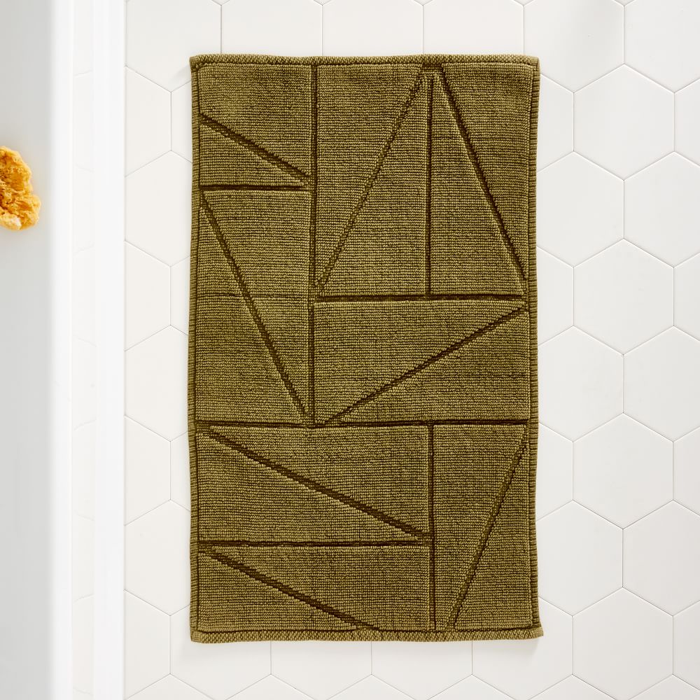 Triangle Sculpted Bath Mat | West Elm
