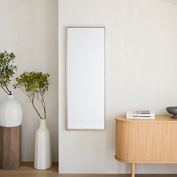 Metal Framed Long Rectangle Wall Mirror - 52"W x 20"H | West Elm