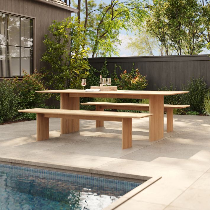 Anton Outdoor Teak Dining Table (72"–96") | West Elm