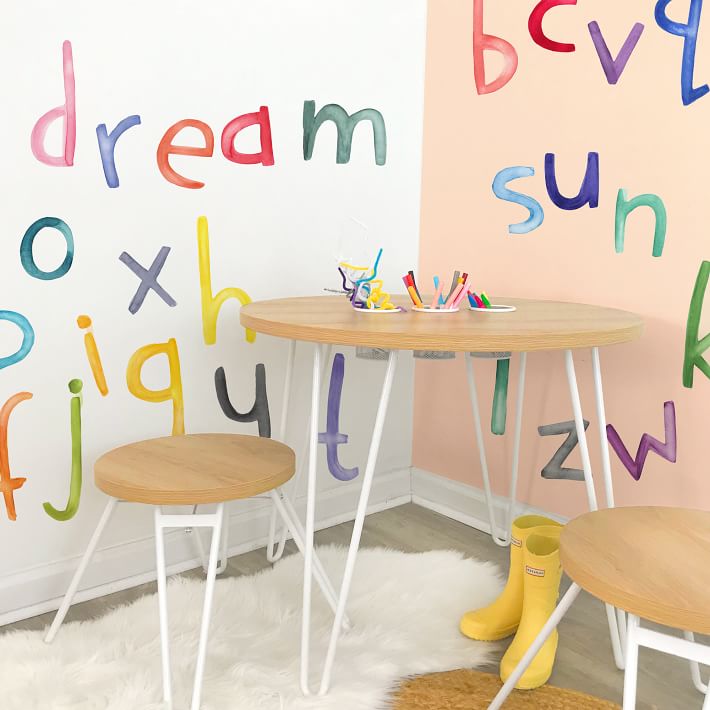 Mej Mej Color Story Lowercase Alphabet Peel & Stick Wall Decals | West Elm