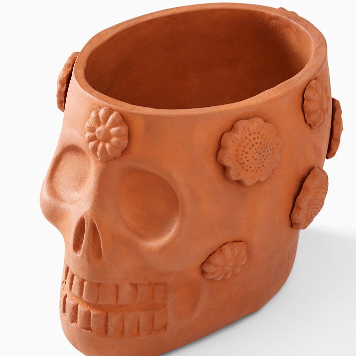 Terracotta Skull Tabletop Planters | West Elm