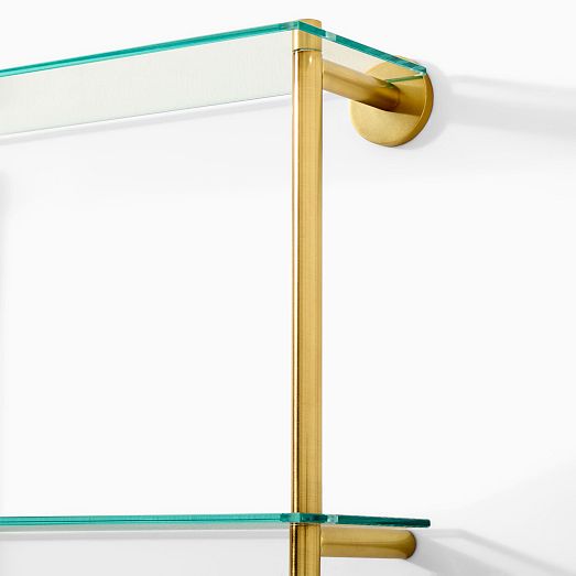 Modern Overhang Triple Glass Bathroom Shelf | West Elm