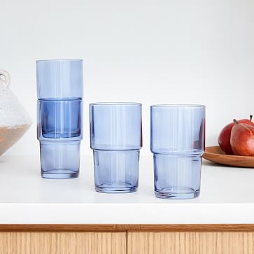 Essential Stacking Drinking Glass Collection | West Elm