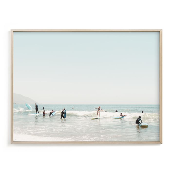 Surf School Framed Wall Art by Minted for West Elm | West Elm
