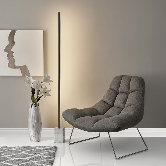 Modern LED Marble Floor Lamp | West Elm