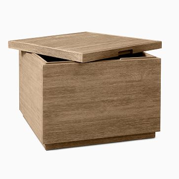 Volume Outdoor Square Storage Side Table (26") | West Elm