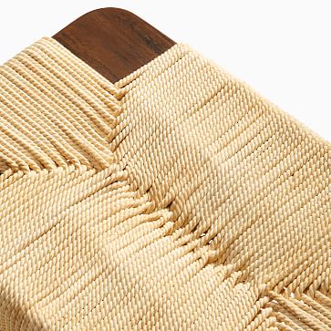Mahogany Woven Rope Stool (20") | West Elm