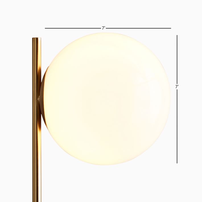 Sphere & Stem Shade - Milk | West Elm