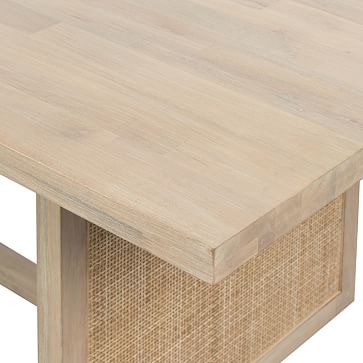 Yvette Woven Rectangle Dining Table (84") | West Elm