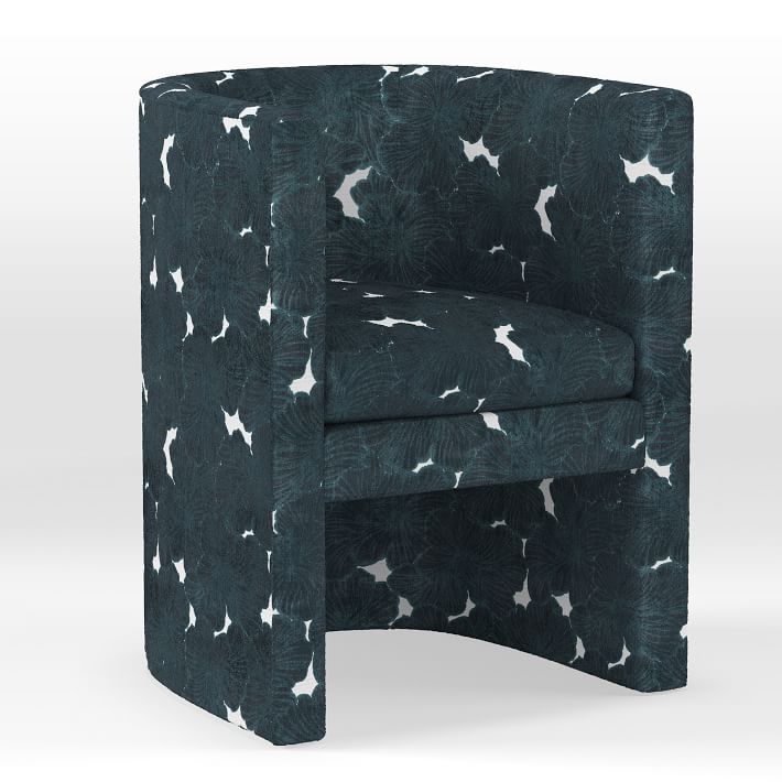 Modern Rounded Upholstered Back Chair | West Elm