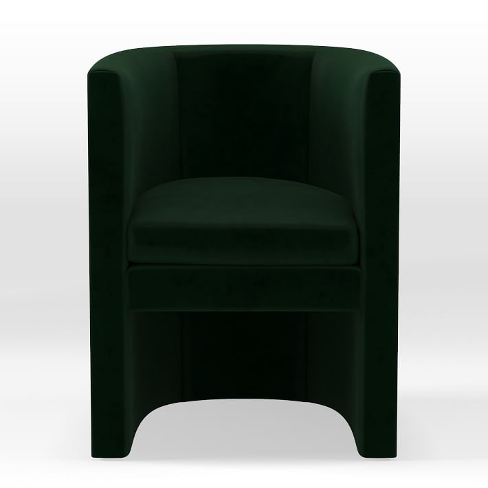 Modern Rounded Upholstered Back Chair | West Elm