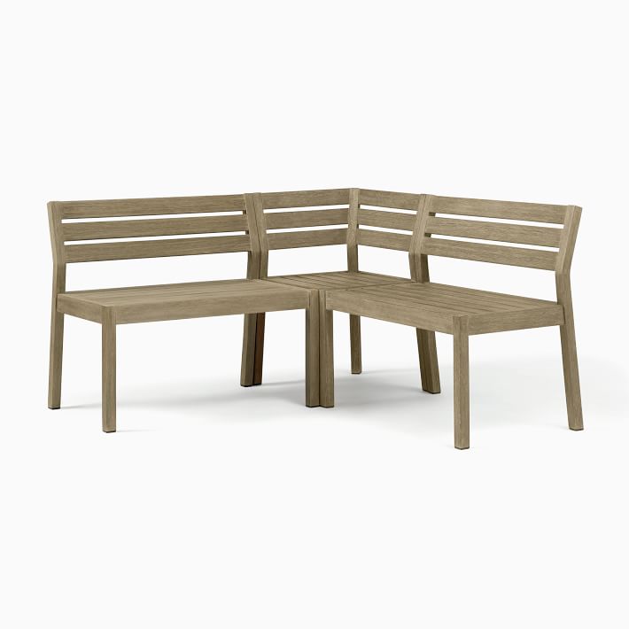 Portside Outdoor 3-Piece Dining Banquette | West Elm