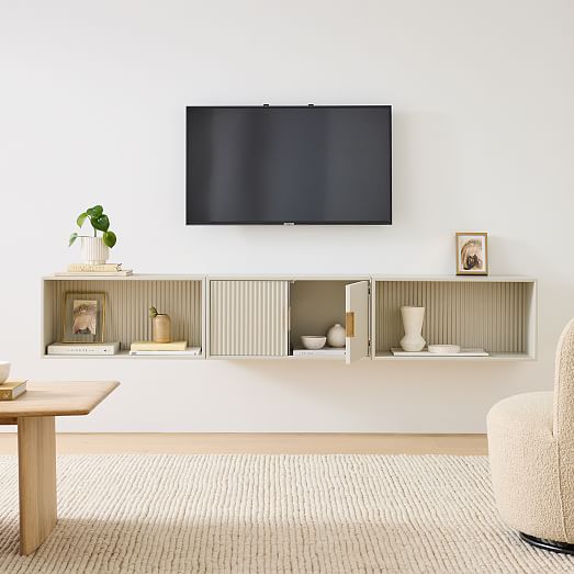 Quinn Open & Closed Floating Storage Cubby (28") | West Elm