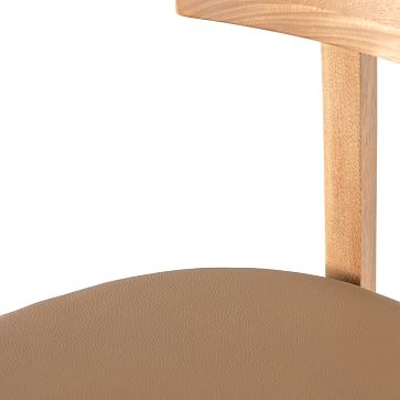 Wraparound Wood & Leather Stool | West Elm