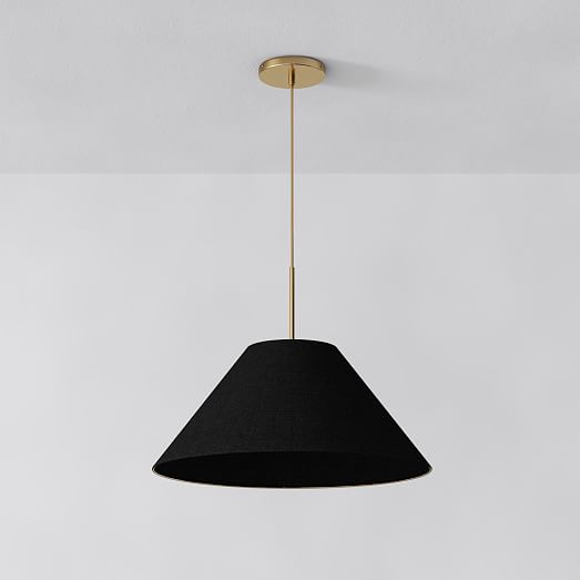Sculptural Fabric Cone Pendant | West Elm