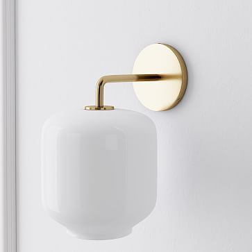 Sculptural Glass Pebble Wall Sconce - Medium | West Elm