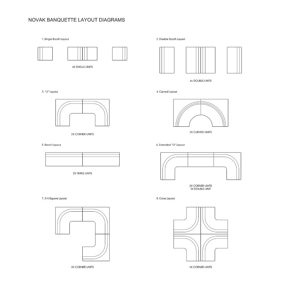 Novak Vegan Leather Banquette - Vertical Channel Tufting | West Elm