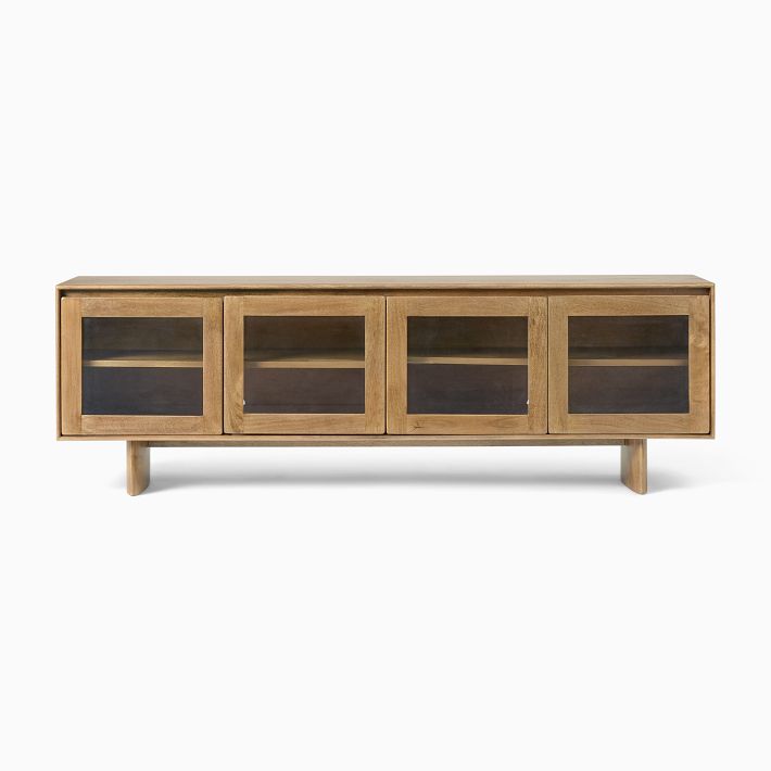 Anton Glass Media Console (68"–80") | West Elm