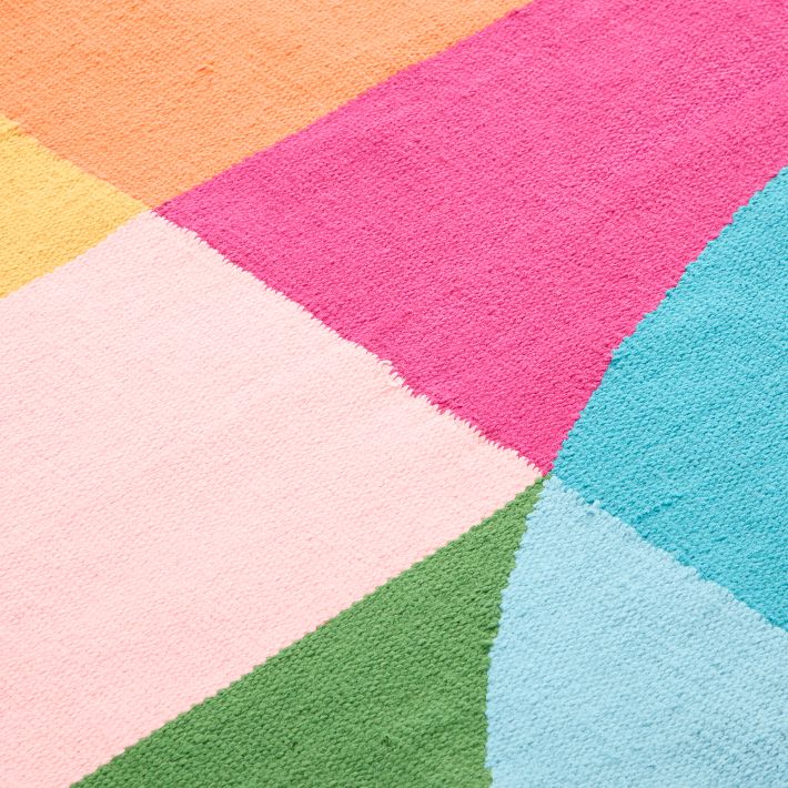 Half Moon Layered Blocks Indoor/Outdoor Rug | West Elm