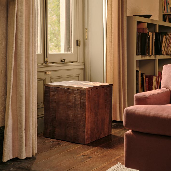 Colin King Rustic Wood Side Table (20") | West Elm