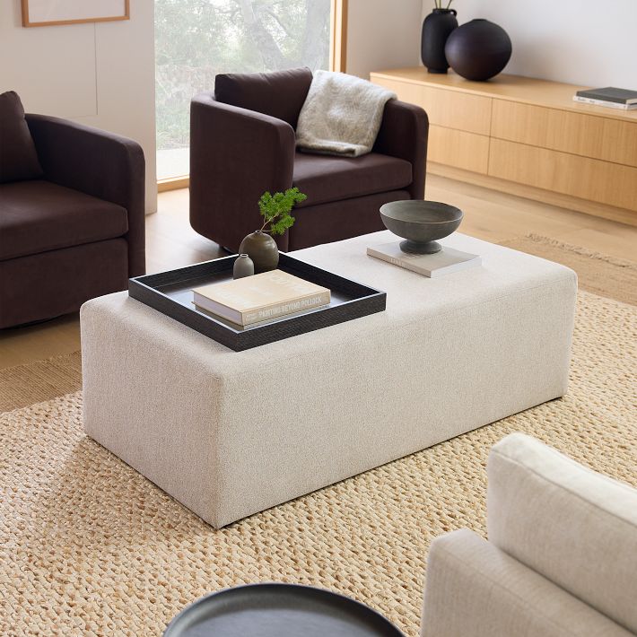 Emmett Rectangle Ottoman | West Elm
