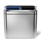 simplehuman 20L Dual Compartment Slim Open Can | West Elm
