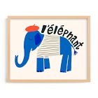 French Elephant Framed Wall Art by Minted for West Elm | West Elm