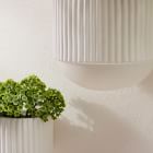 Fluted Ceramic Indoor/Outdoor Wallscape Planters | West Elm