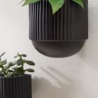 Fluted Ceramic Indoor/Outdoor Wallscape Planters | West Elm