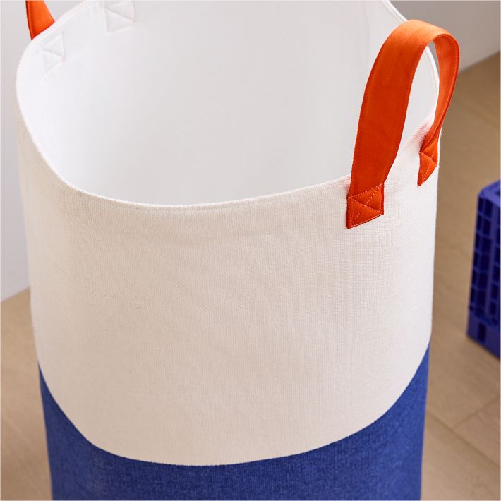 Canvas Colorblock Baskets | West Elm