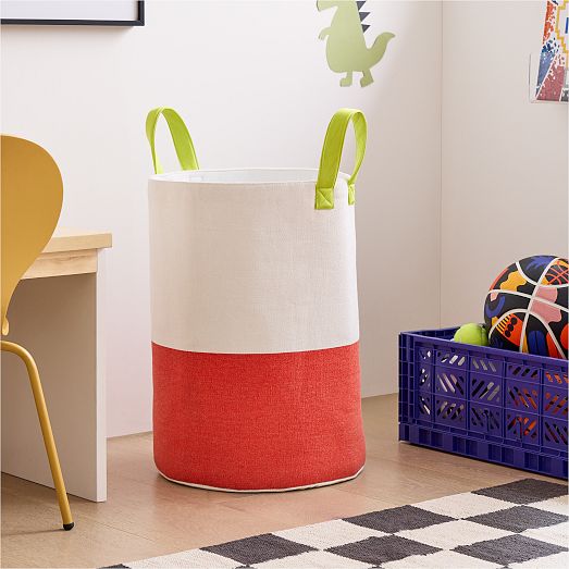 Canvas Colorblock Baskets | West Elm