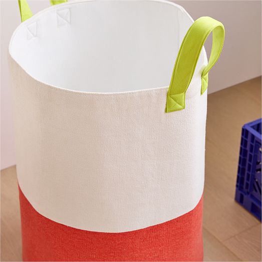 Canvas Colorblock Baskets | West Elm