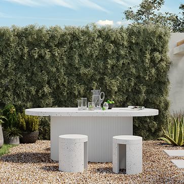 Terrazzo Concrete Outdoor Stool | West Elm