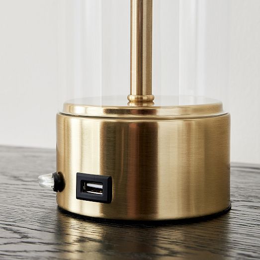 Acrylic Column USB Table Lamp | West Elm