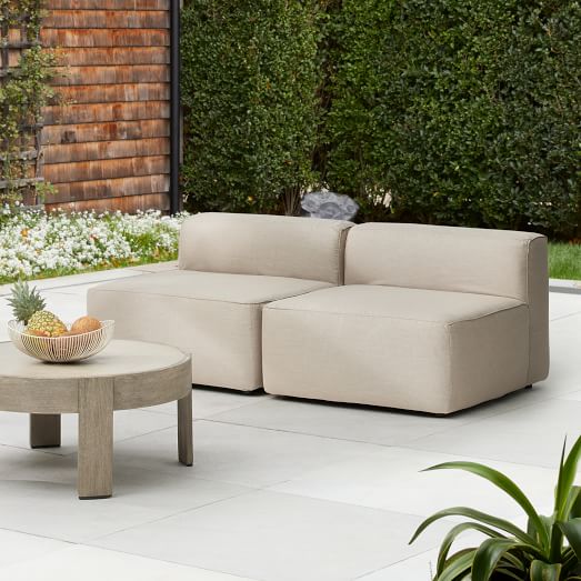 Remi Outdoor 2-Piece Armless Sofa | West Elm