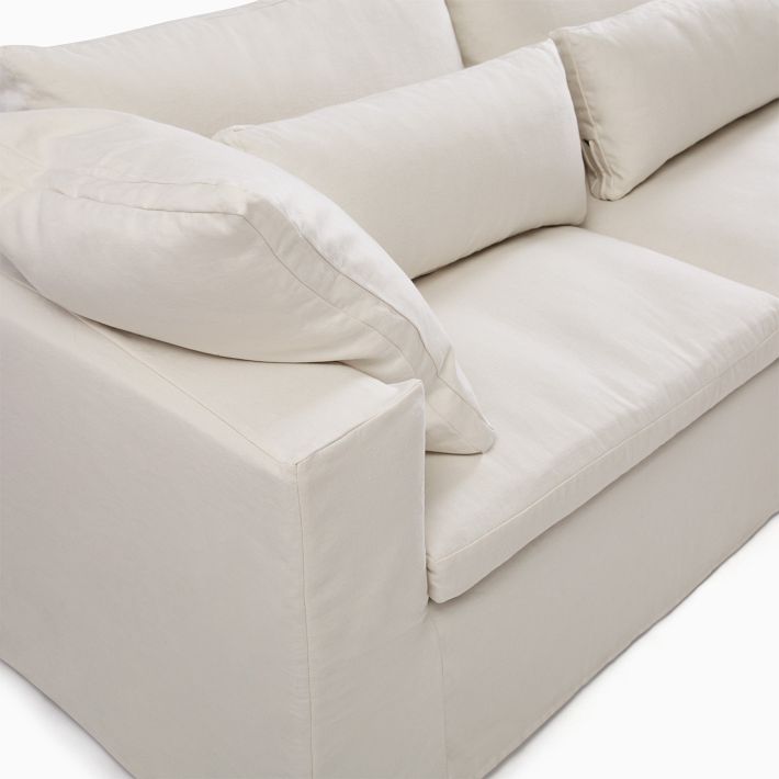 Harmony Modular Skirted Slipcover 2-Piece Chaise Sectional (122 ...