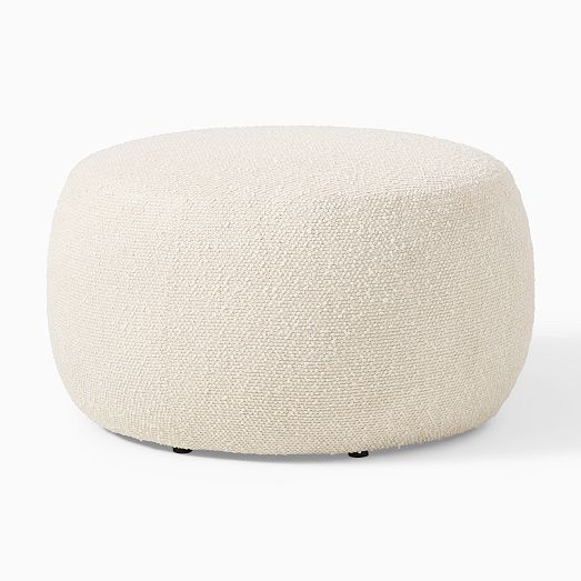 Cobble Round Ottoman - Medium | West Elm