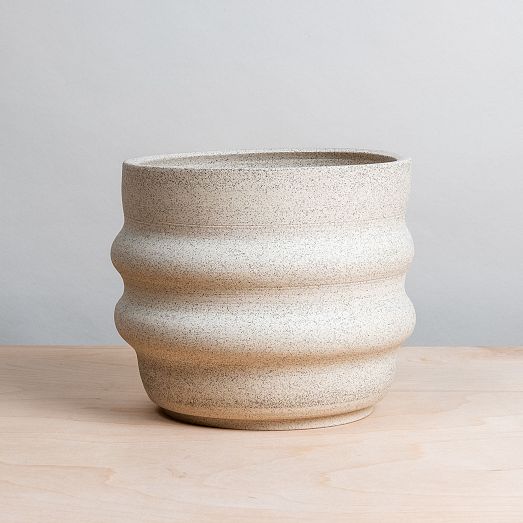 Utility Objects Bump Stoneware Planter | West Elm