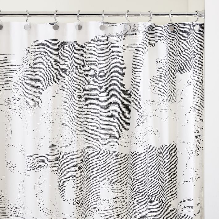 Etched Cloud Shower Curtain | West Elm