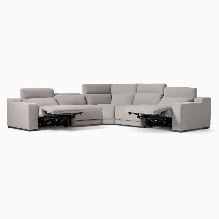 Dalton Motion Reclining 5-Piece L-Shaped Sectional (127") | West Elm